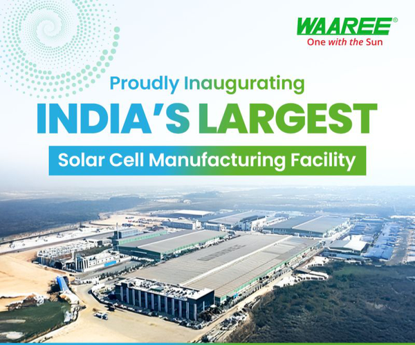 Bharat‘s largest solar cell manufacturing Gigafactory inaugurated by ...